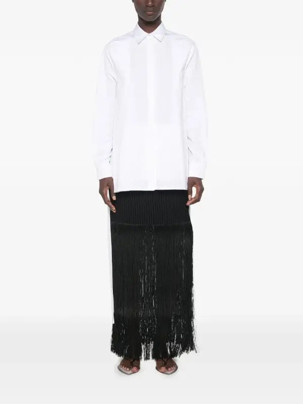 Alaïa Asymmetrical Cotton Poplin Shirt