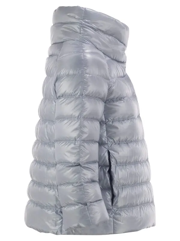 Herno Sofia Mini Cape With 3/4 Sleeves - Blue