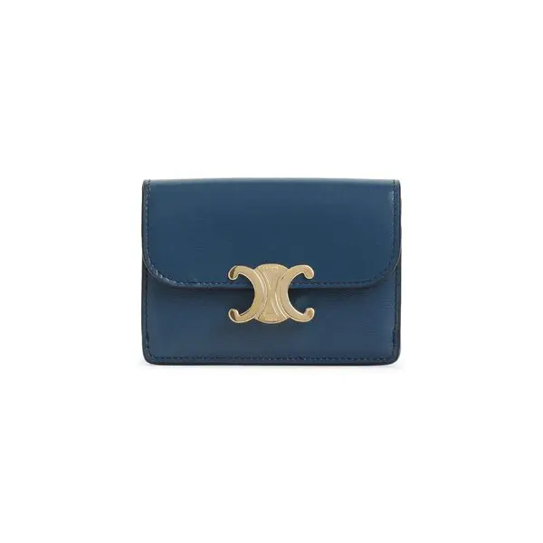 Celine Card Holder With Flap - Blue