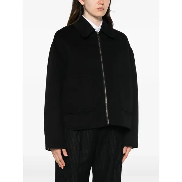 Fendi Oversized Virgin Wool And Silk Jacket - Black