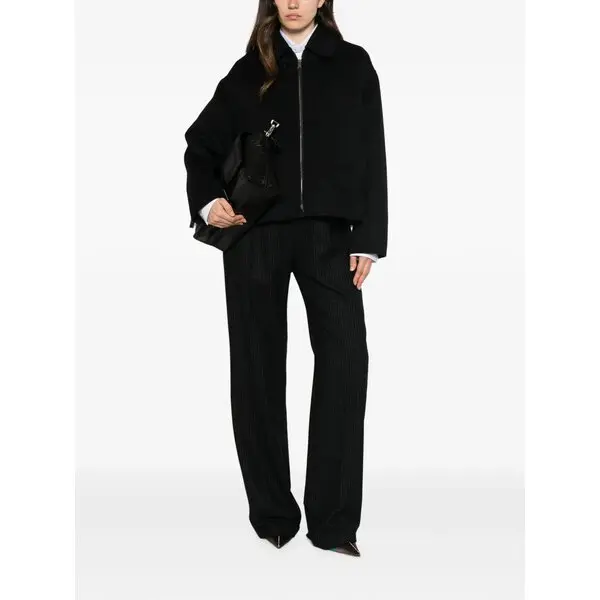 Fendi Oversized Virgin Wool And Silk Jacket - Black