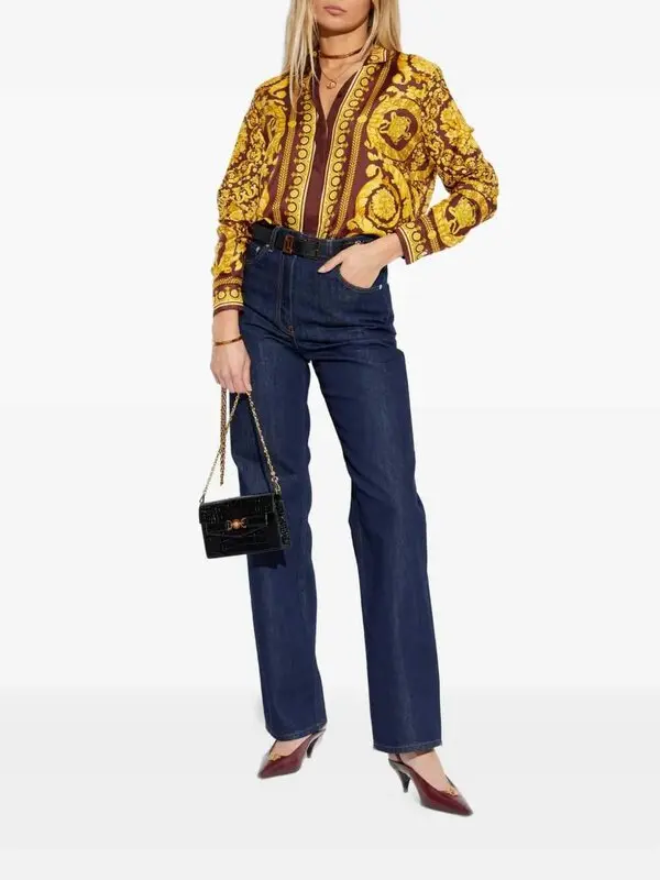 Versace Floral Silk Blouse