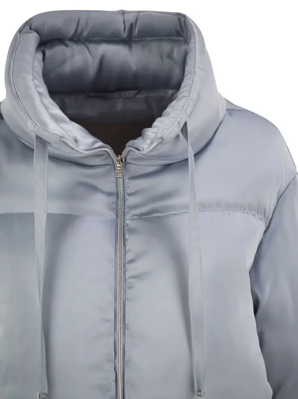 Herno High-neck Down Jacket With Drawstring Collar
