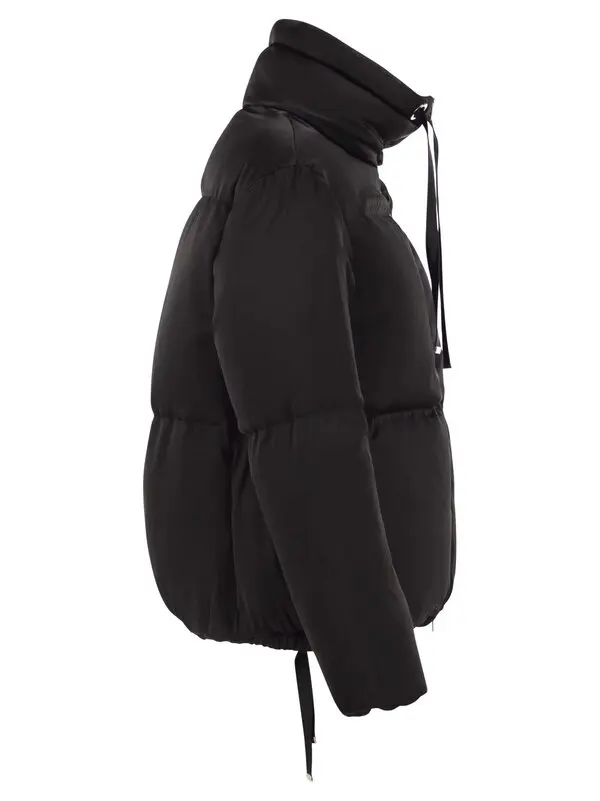Herno High-neck Down Jacket With Drawstring Collar - Black