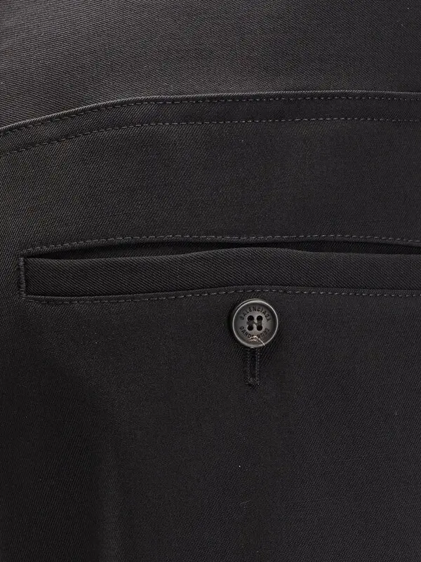 Balenciaga Straight Fit Cotton Trousers
