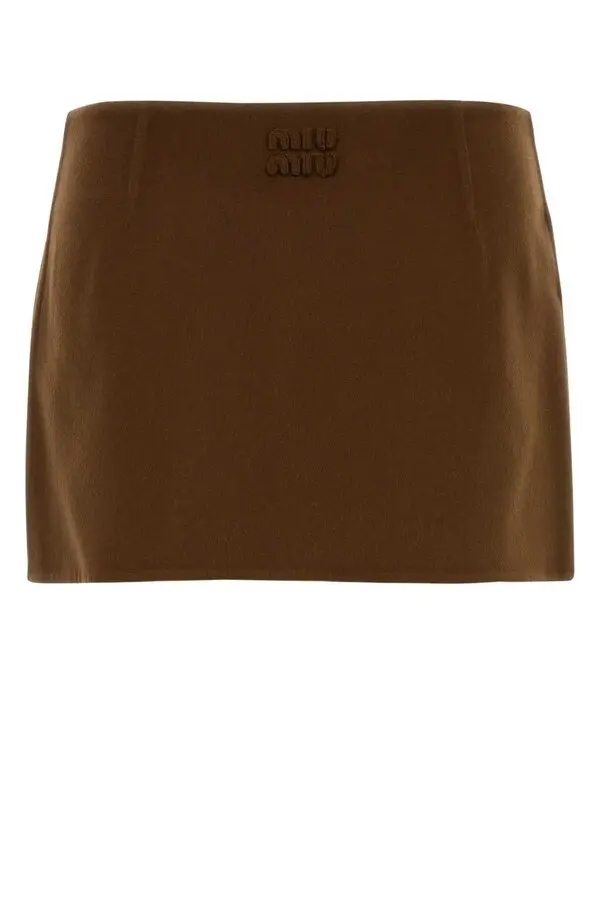 Miu Miu Wool Blend Mini Skirt
