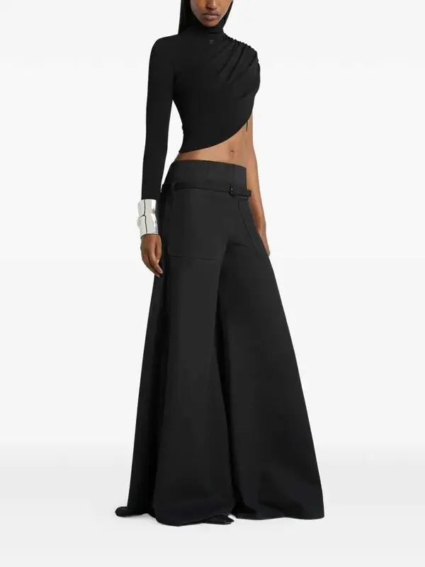 COURREGES Asymmetrical Crop Top