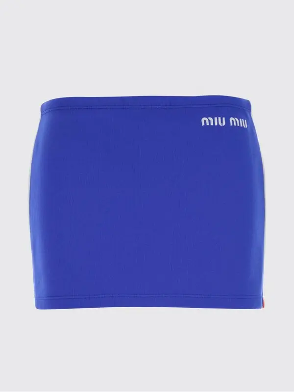 Miu Miu Recycled Stretch Fabric Mini Skirt