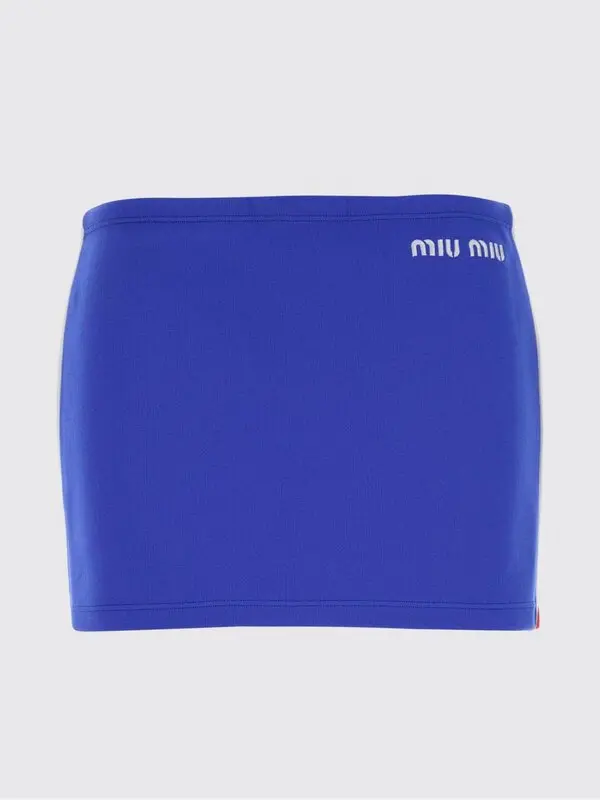Miu Miu Recycled Stretch Fabric Mini Skirt - Blue