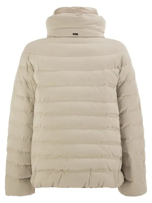 Herno Technical Suede-effect Down Jacket