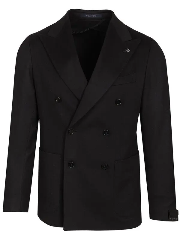 Tagliatore Double-breasted Wool And Cashmere Blazer