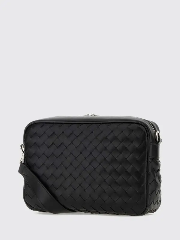 Bottega Veneta Woven Leather Shoulder Bag - Black
