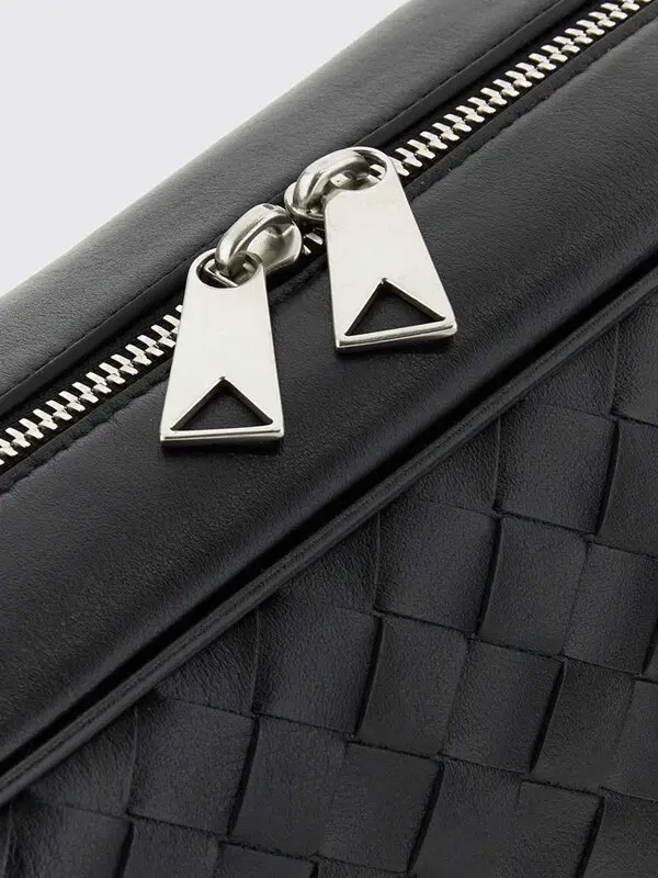 Bottega Veneta Woven Leather Shoulder Bag - Black