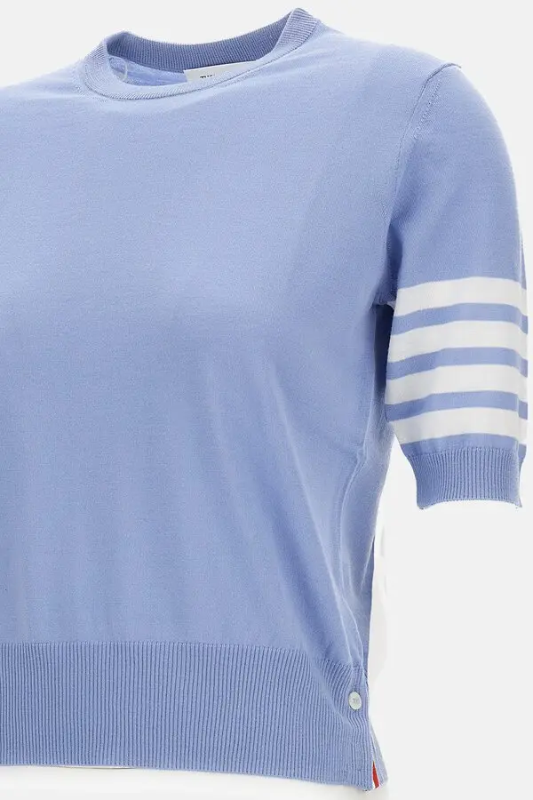 Thom Browne Merino Wool Jersey Stitch 4-bar Tee