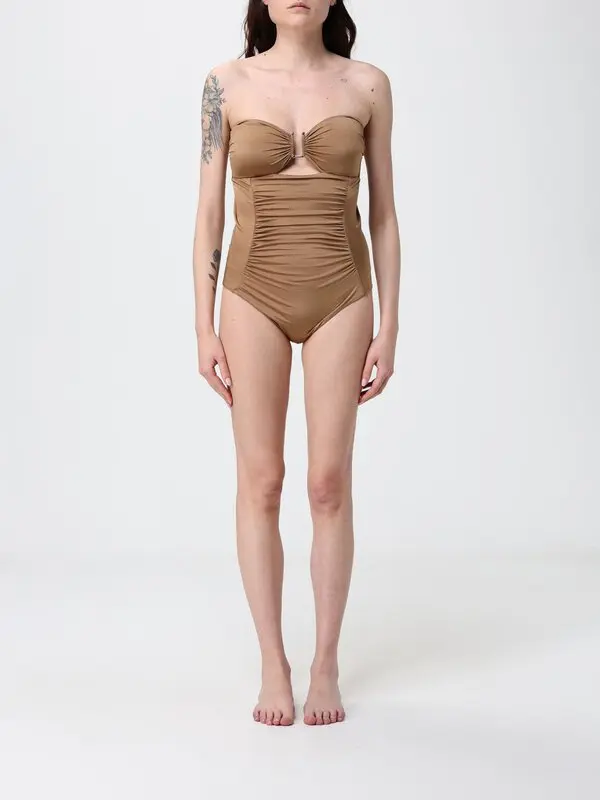 Max Mara Stretch Nylon One-piece Swimsuit - Brown