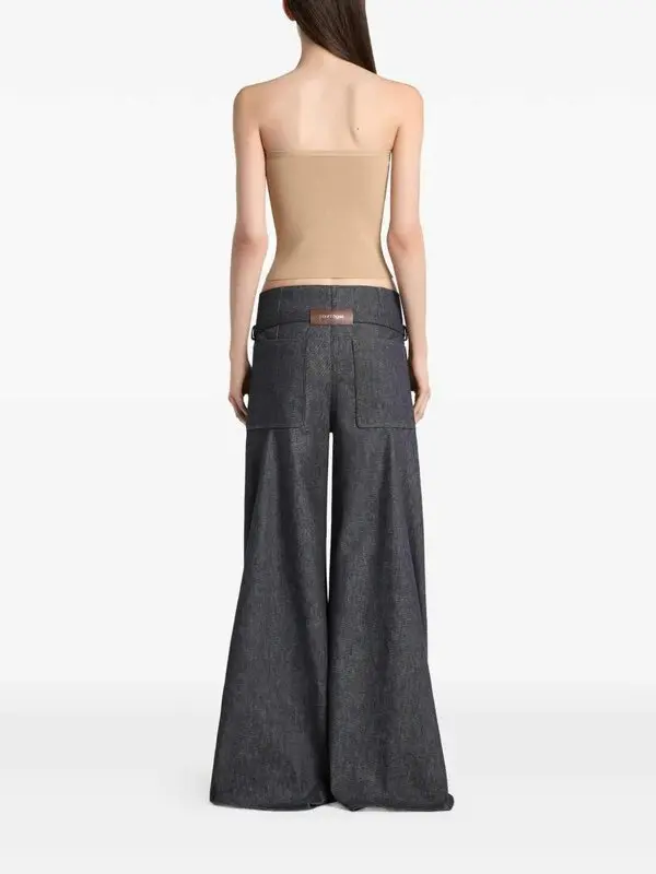 COURREGES Palazzo Pants With Belt - Blue