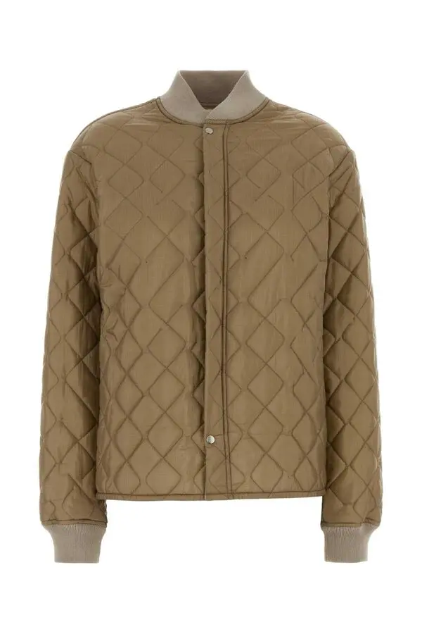 MAISON MARGIELA Beige Nylon Bomber Jacket - Brown