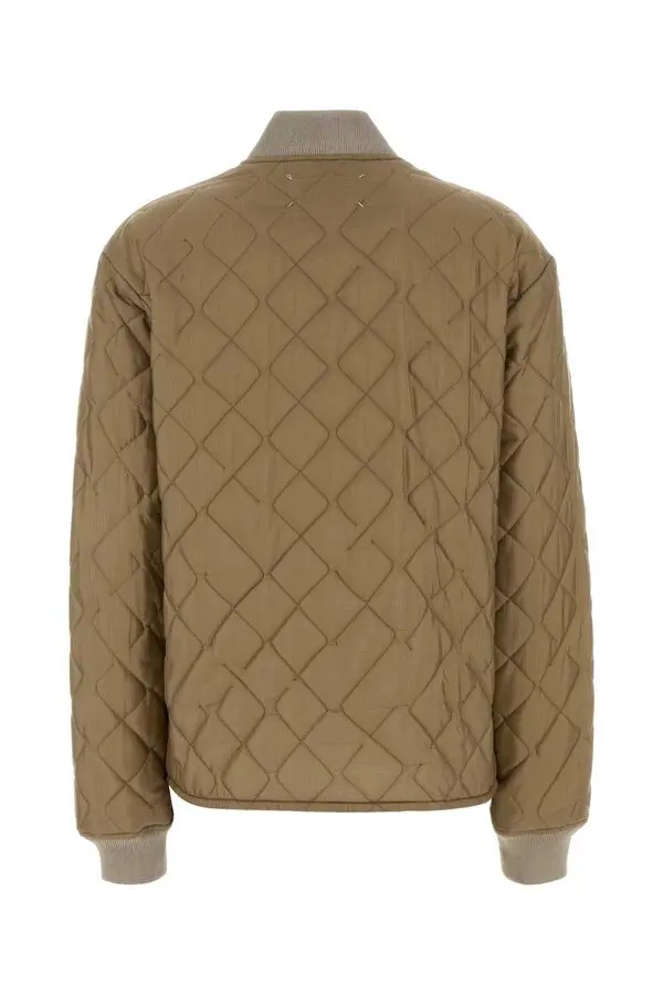 MAISON MARGIELA Beige Nylon Bomber Jacket
