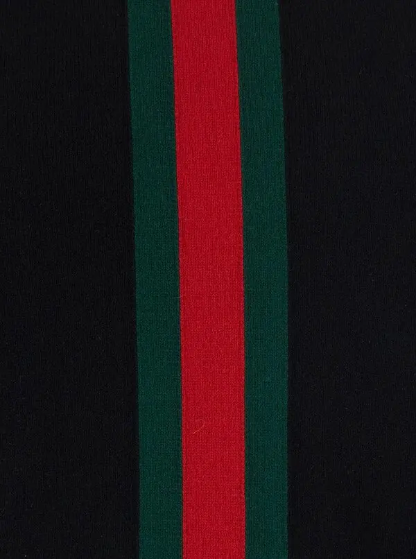 Gucci Wool Crewneck Sweater With Web Detail - Multicolor