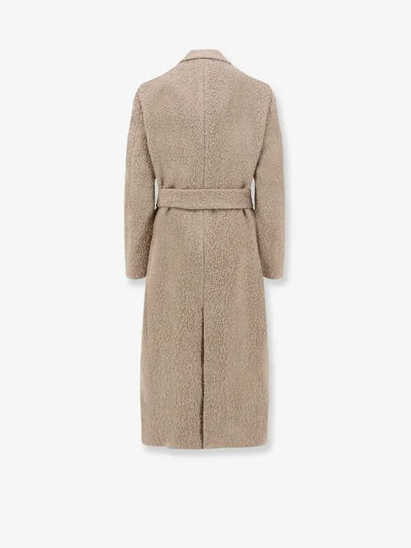 GOLDEN GOOSE Wrinkled Virgin Wool Blend Coat - Multicolor