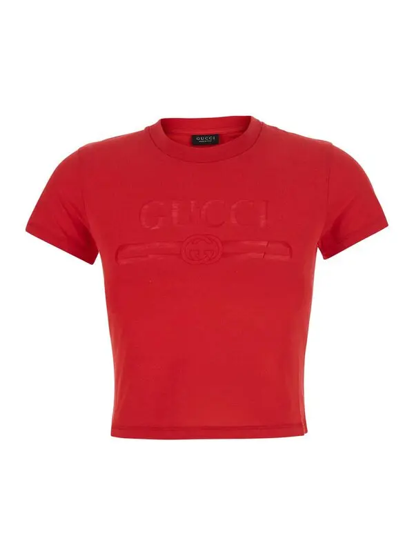 Gucci Cropped Logo T-shirt - Multicolor