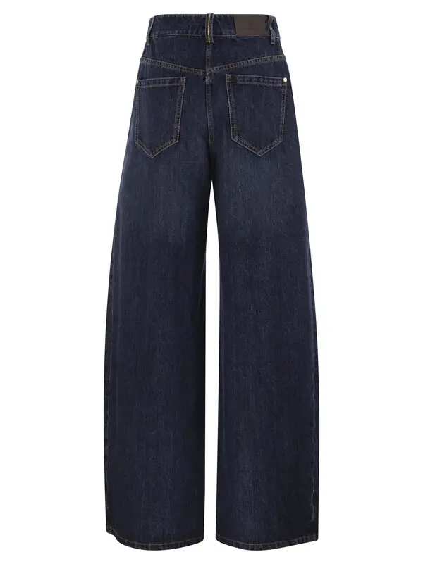 Brunello Cucinelli Wide-leg Jeans - Multicolor