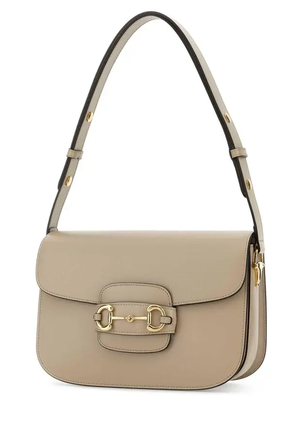 Gucci Beige Leather Medium Horsebit 1955 Shoulder Bag