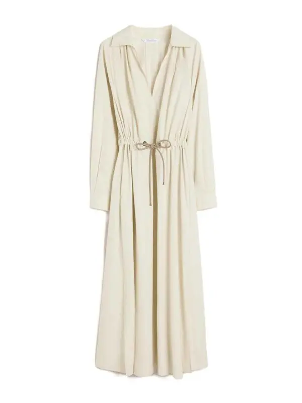 Max Mara Cotton Poplin Dress Beige - Multicolor