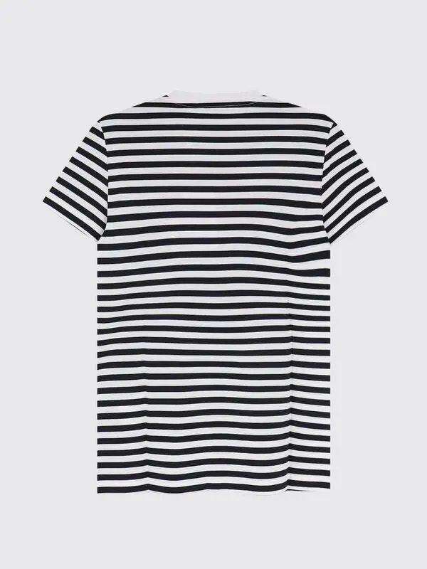 Max Mara Striped Slim Fit Cotton T-shirt With Monogram