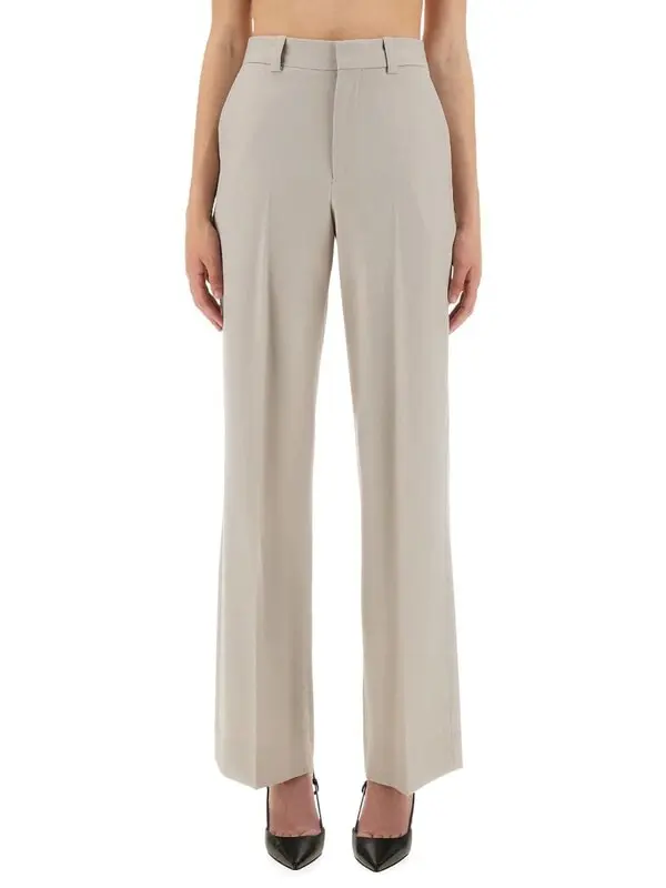 Victoria Beckham Classic Straight Leg Pants - Cream