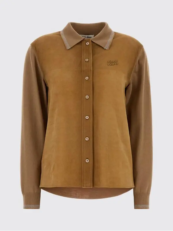 Miu Miu Suede And Wool Cardigan