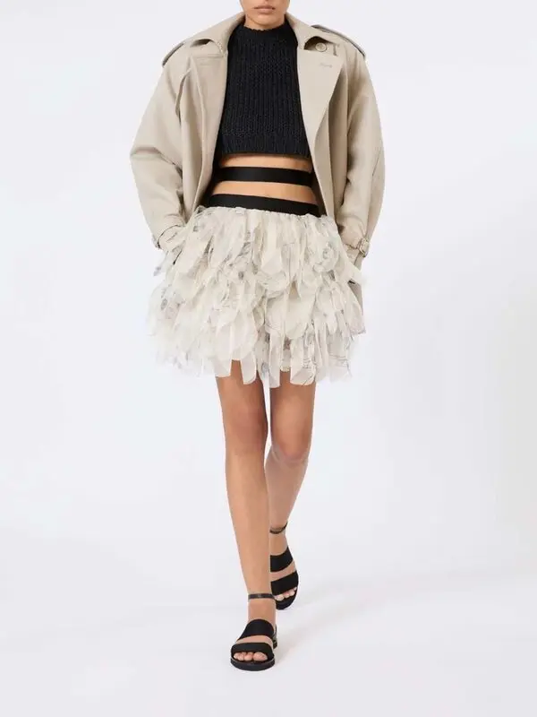 Max Mara Sleeveless Crop Sweater In Plain Cotton