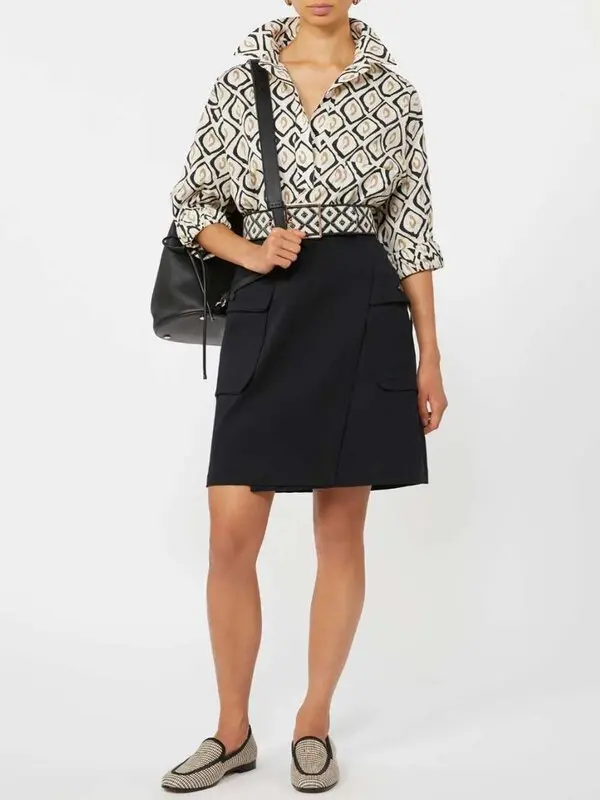 Max Mara Oversized Printed Poplin Shirt - Multicolor