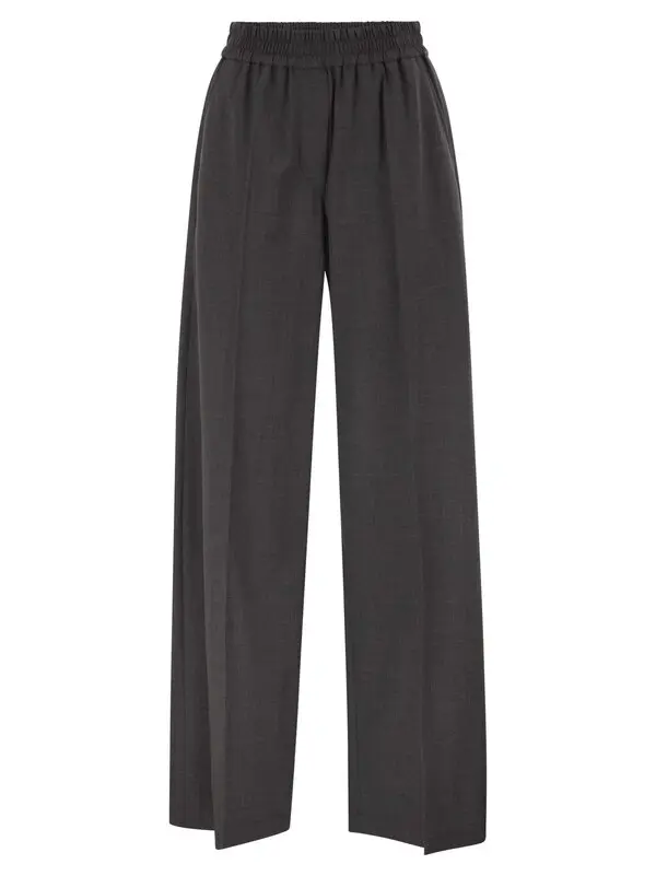Brunello Cucinelli Stretch Virgin Wool Fluid Trousers