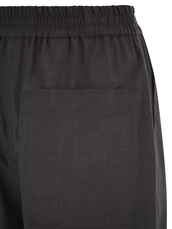 Brunello Cucinelli Stretch Virgin Wool Fluid Trousers