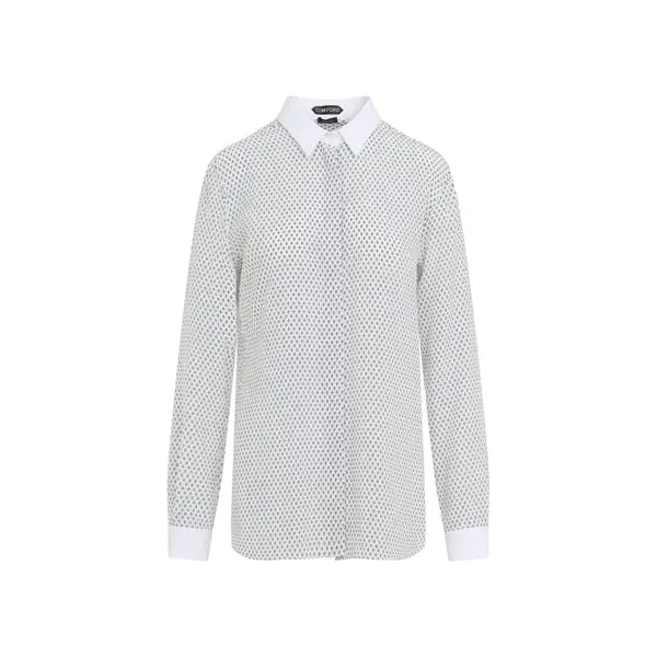 TOM FORD Multi Argyle Printed Silk Shirt