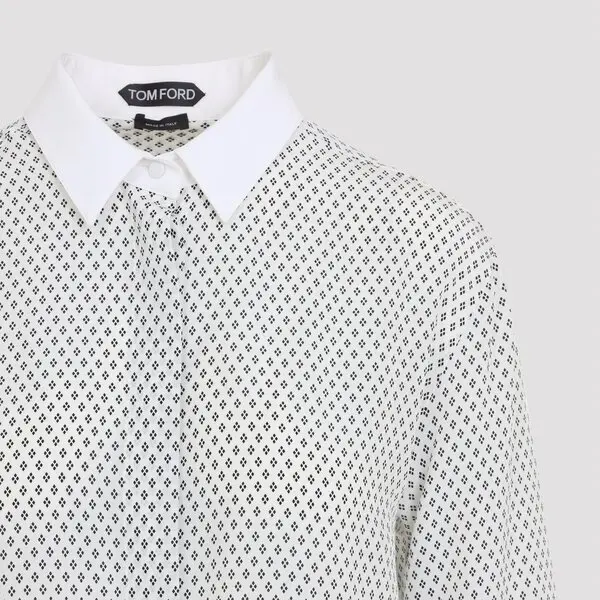 TOM FORD Multi Argyle Printed Silk Shirt