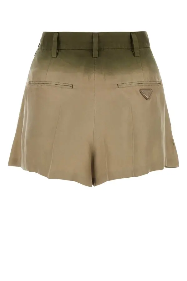 Prada Sage Silk Shorts