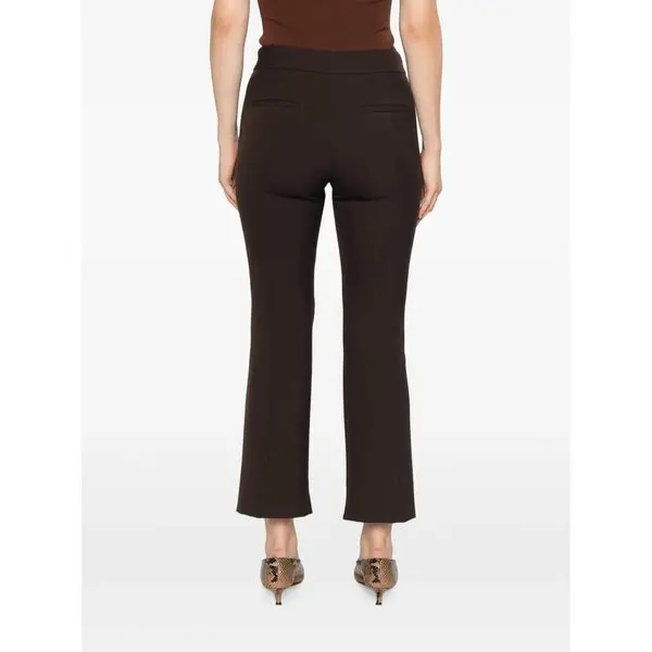 Peserico Cropped Slim Fit Trousers - Brown
