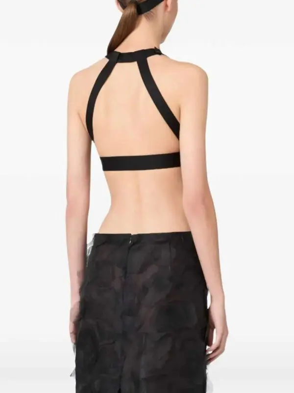 Max Mara Mxsfumetto Crop Top With Cut-out - Black