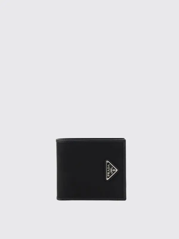 Prada Re-nylon Wallet With Triangle Logo - Black