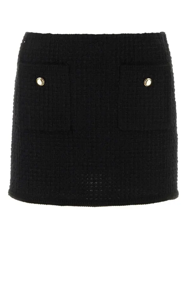 Miu Miu Boucle Mini Skirt - Black