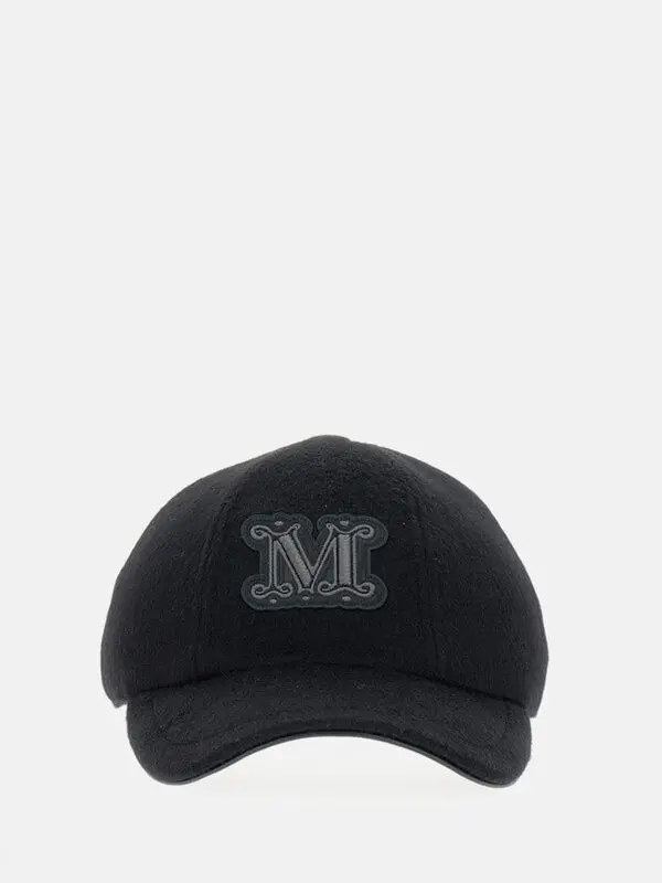 Max Mara Felted Baseball Hat - Black
