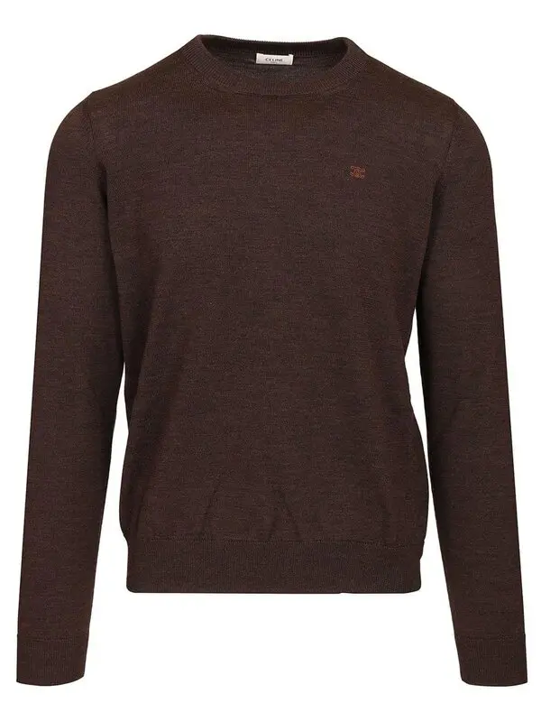 Celine Crew Neck Sweater - Brown