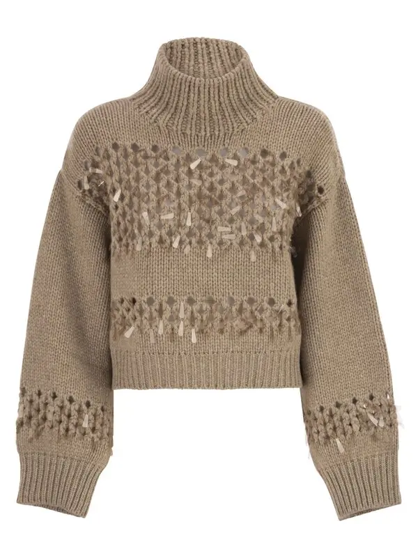 Brunello Cucinelli Cashmere Turtleneck Jumper - Cream