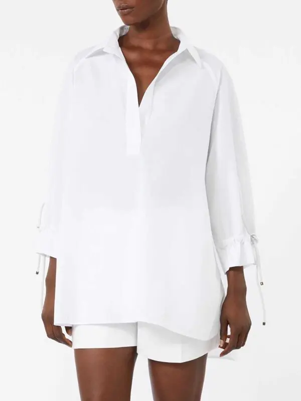 Max Mara Cotton Poplin Blouse Optic