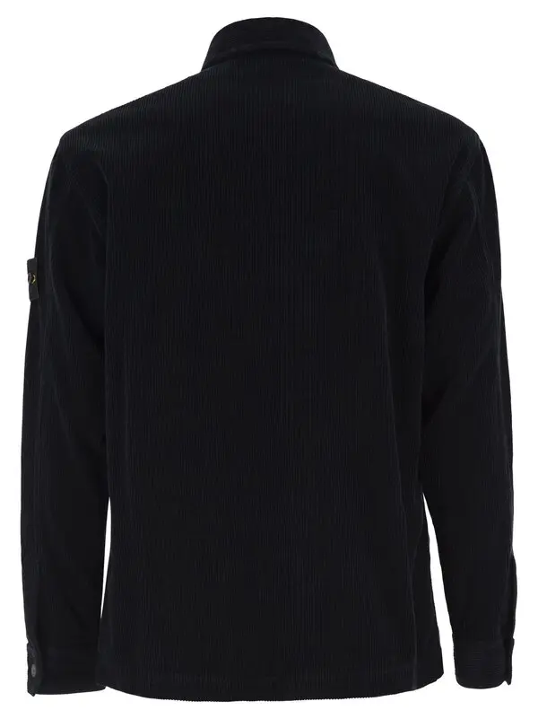 Stone Island Cotton Corduroy Overshirt With Compass Badge