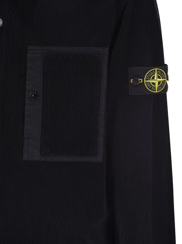 Stone Island Cotton Corduroy Overshirt With Compass Badge