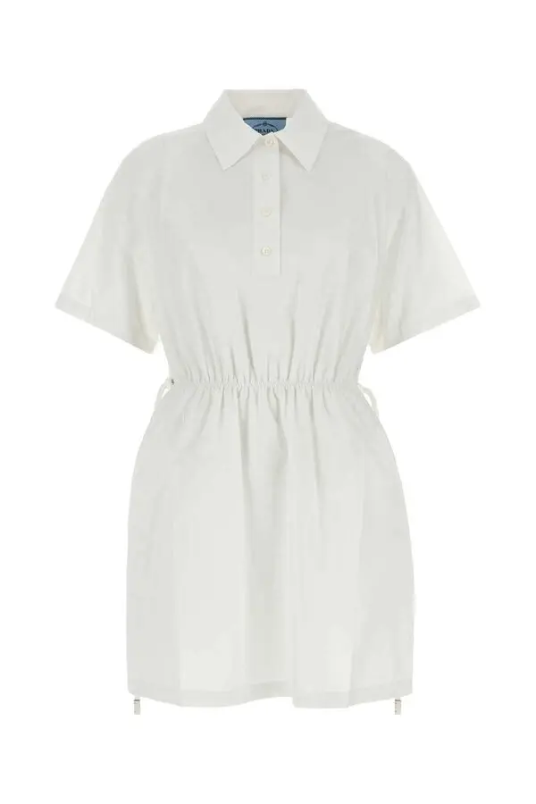 Prada Poplin Shirt Dress - White
