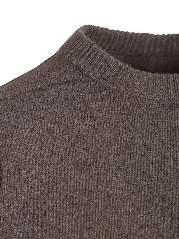 Rick Owens Cashmere And Wool Blend Crew Neck Sweater - Cream